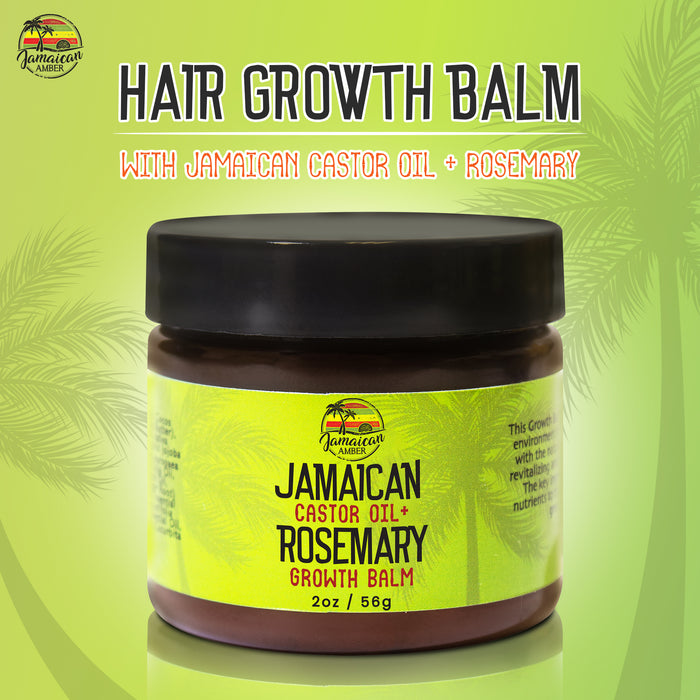 Jamaican Amber Jamaican Castor Oil & Rosemary Hair Growth Balm 2 oz/60 ...