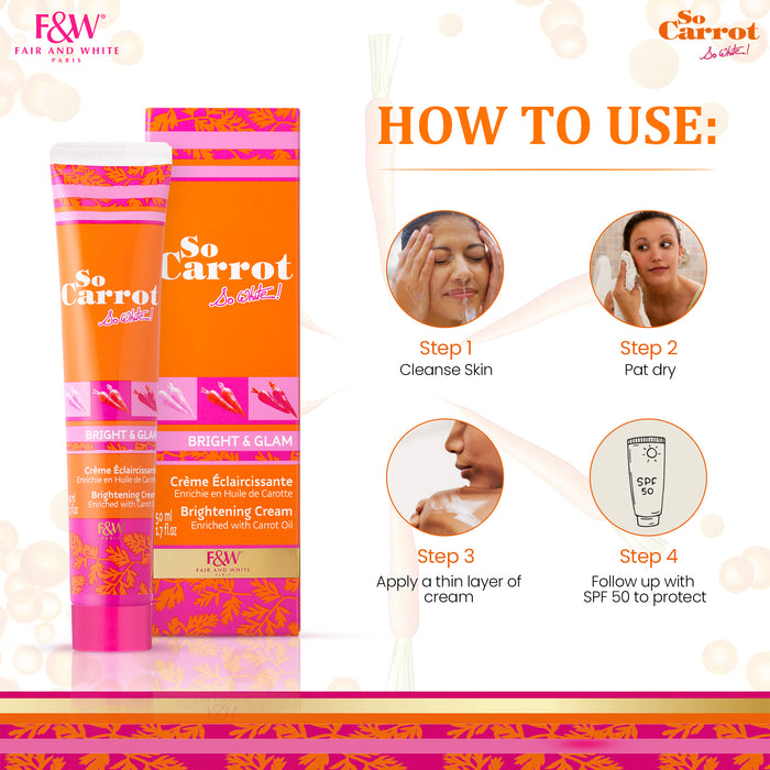 Fair & White So Carrot Brightening Cream 50ml / 1.7 fl. oz – Mitchell ...